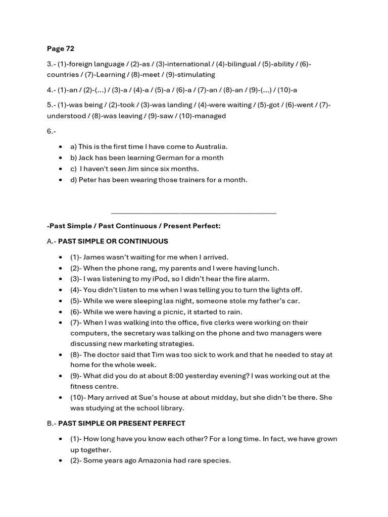 SELF-CHECK - English Book Exercises | PDF