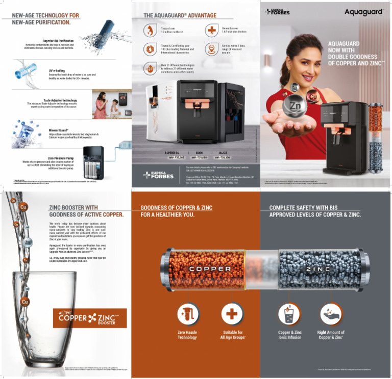 Aquaguard Eden RO UV MTDS SS Leaflet | PDF