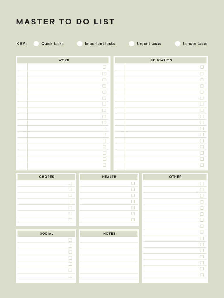 Comprehensive Master To-Do List Guide | PDF