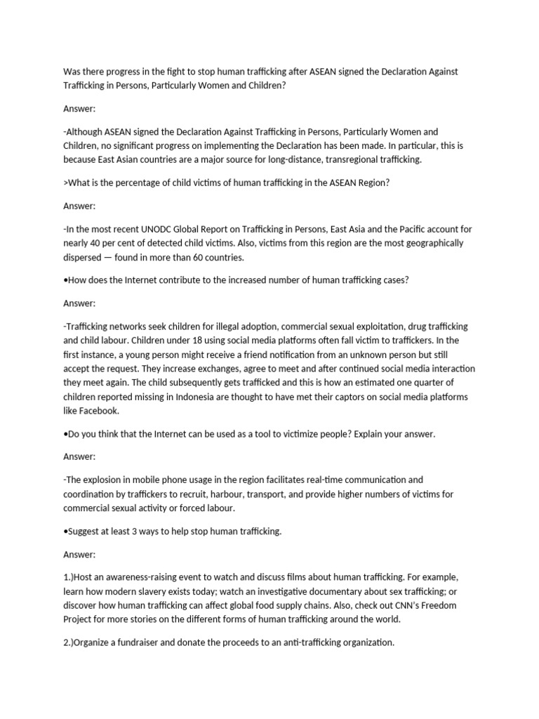 MIL report | PDF | Human Trafficking | Activities Of Criminal Organizations