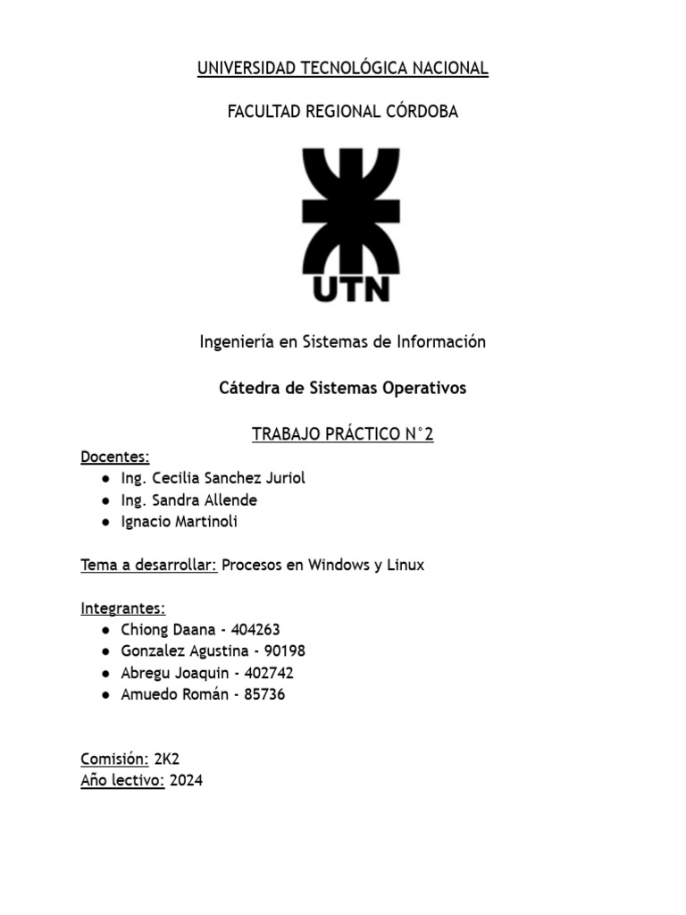 TP N°2 Sop | PDF | Kernel (sistema operativo) | Archivo de computadora