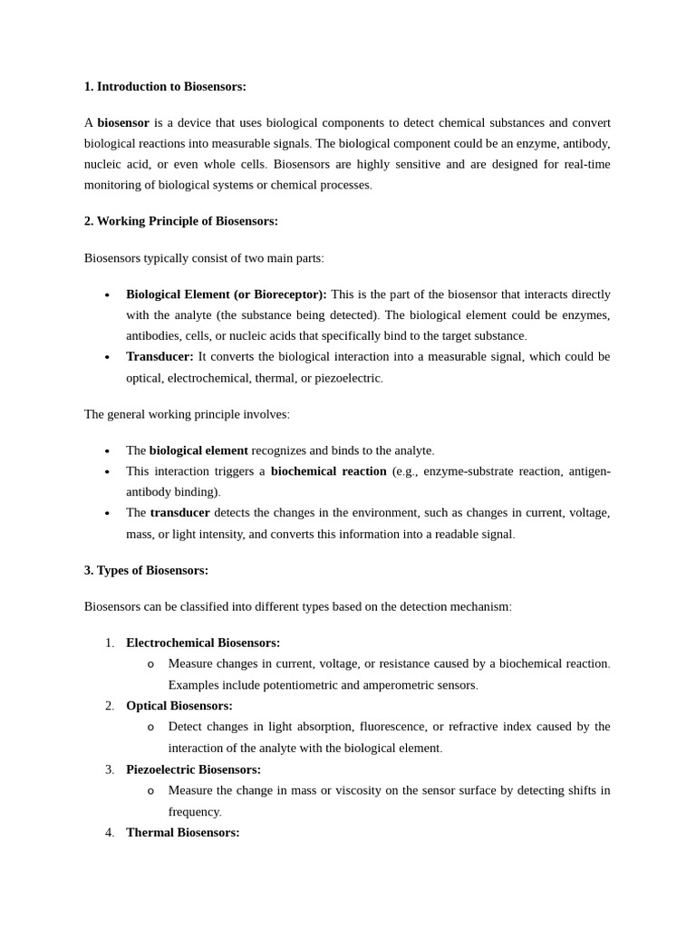 Biosensor (Potentiometry) | PDF | Biosensor | Sensor