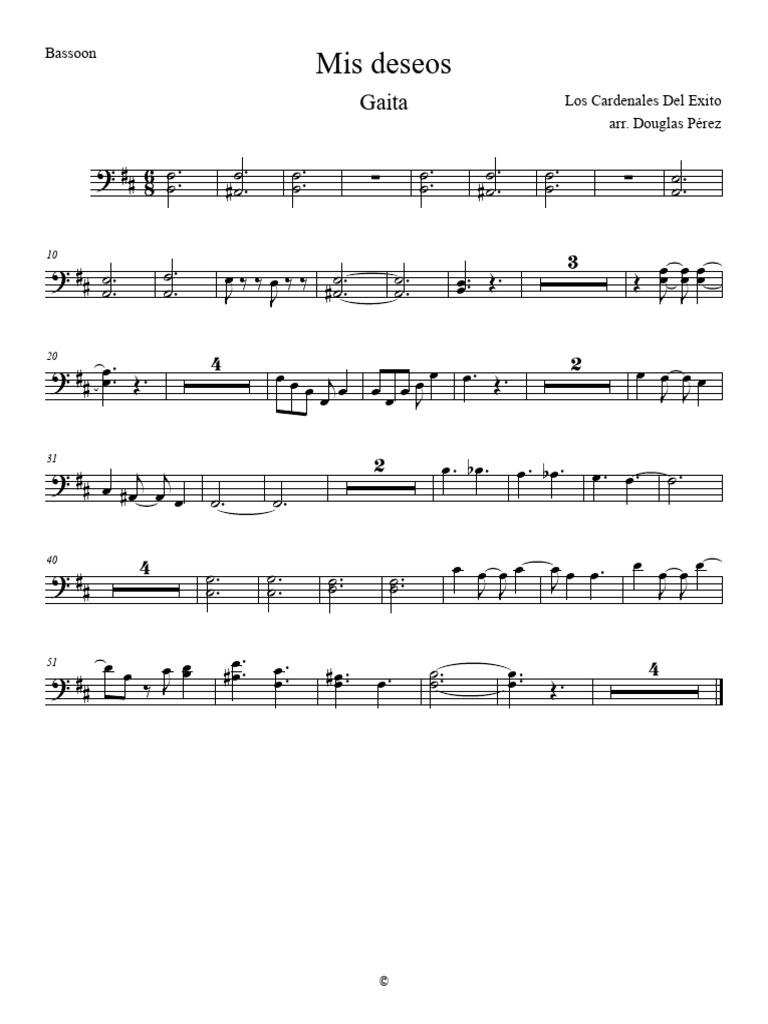 Mis Deseos - Bassoon | PDF