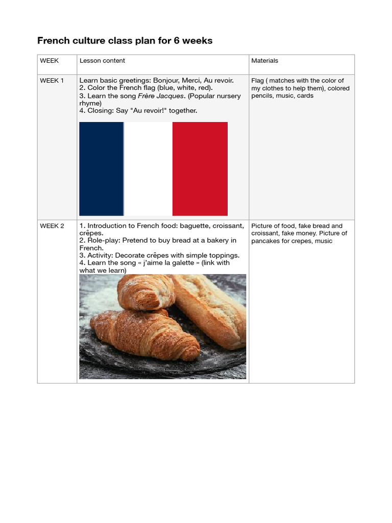 FRENC CULTURE PLAN | PDF