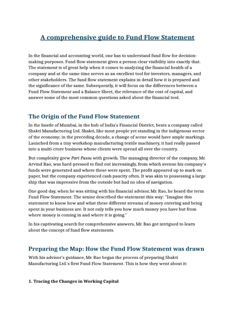 Enkash - Fund Flow Statement | PDF | Cash Flow Statement | Balance Sheet