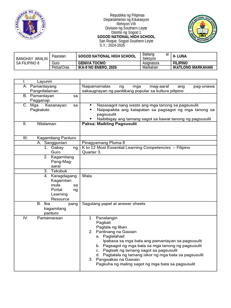 Grade 8-Jan 9 | PDF
