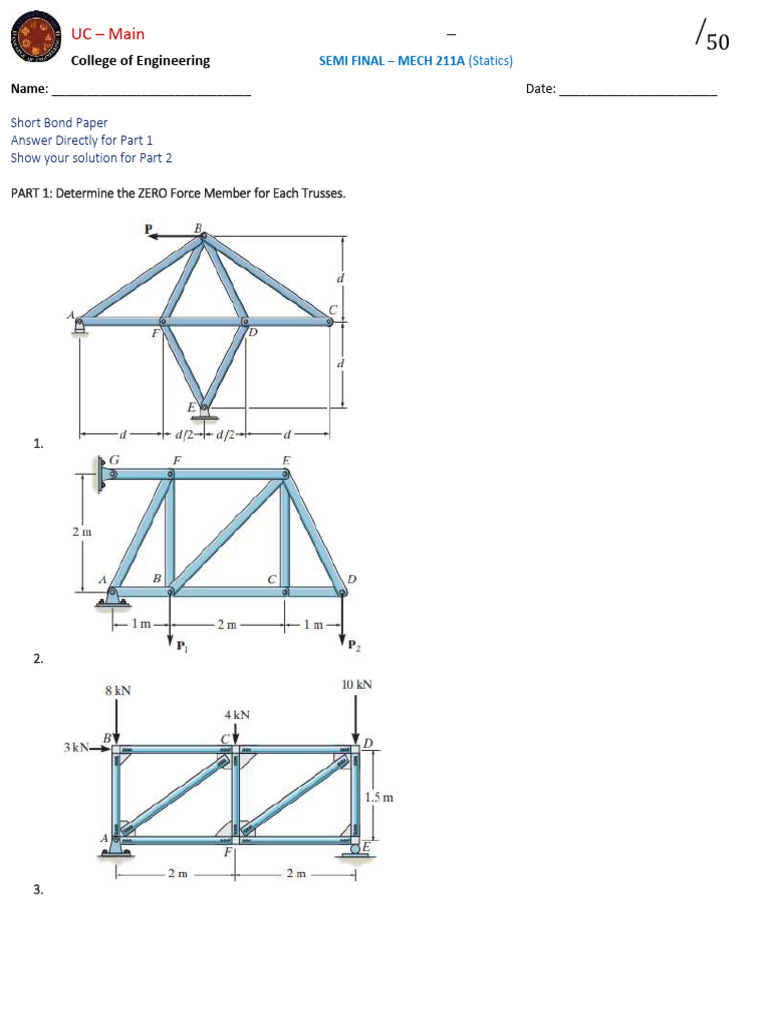 SEATWORK # 6 - Trusses | PDF