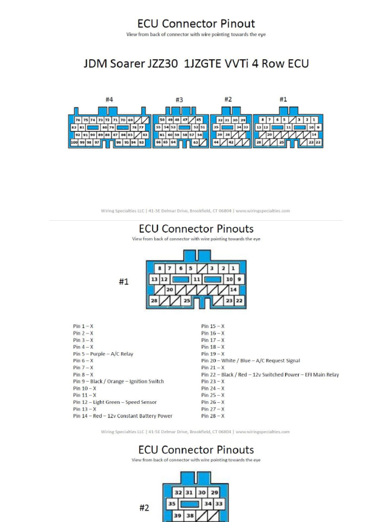 1JZGTE VVTi ECU pinout | PDF
