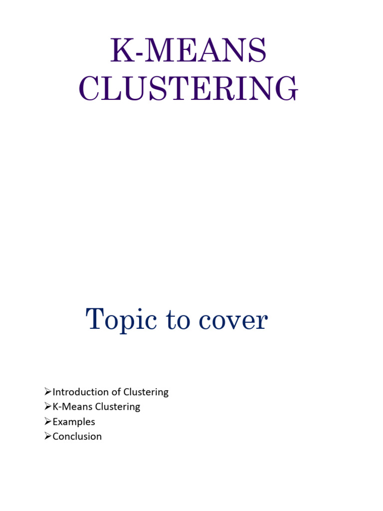 42-Unsupervised Learning - k-means clustering-21-11-2024 | PDF ...