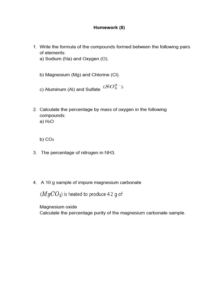Homework (8) | PDF