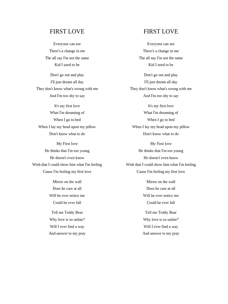 First Love Lyric | PDF