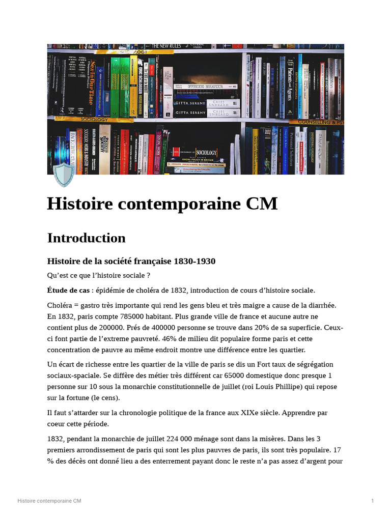 Histoire sociale en France (1830-1930) | PDF | Migration humaine | France