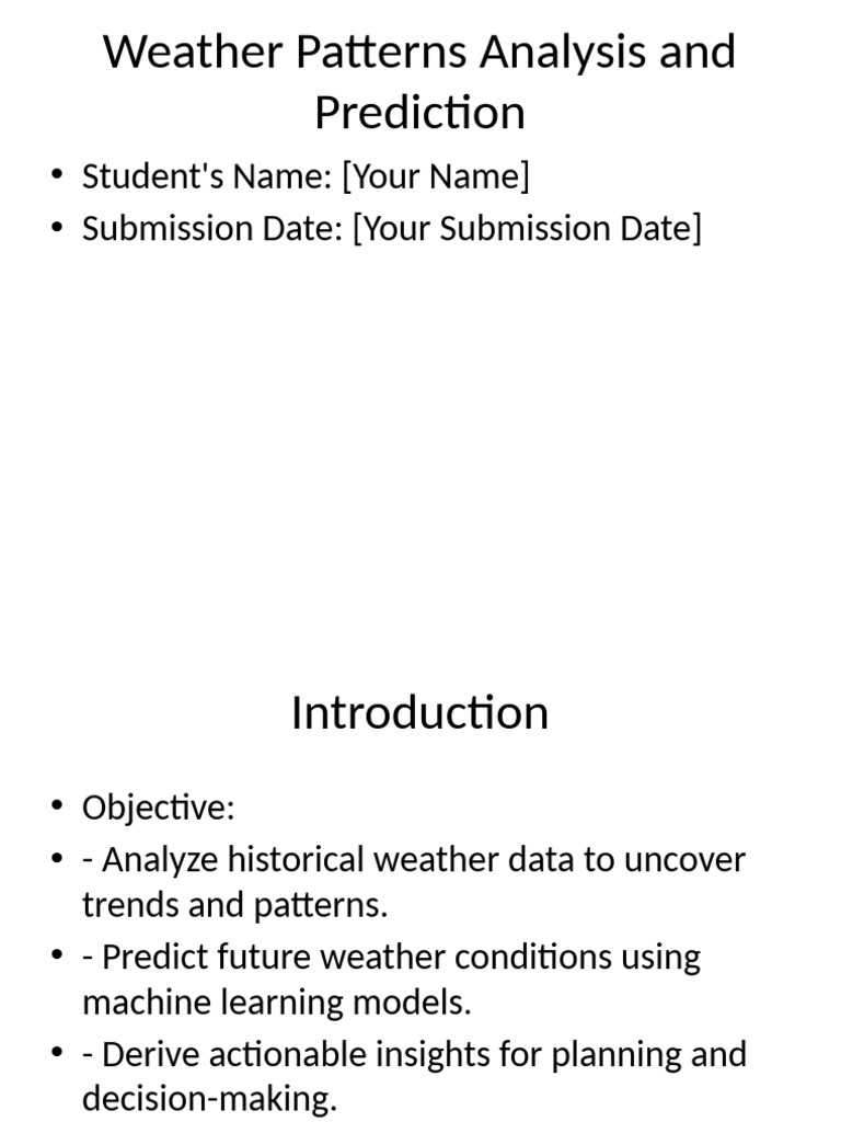Weather Patterns Analysis Presentation | PDF | Cluster Analysis ...