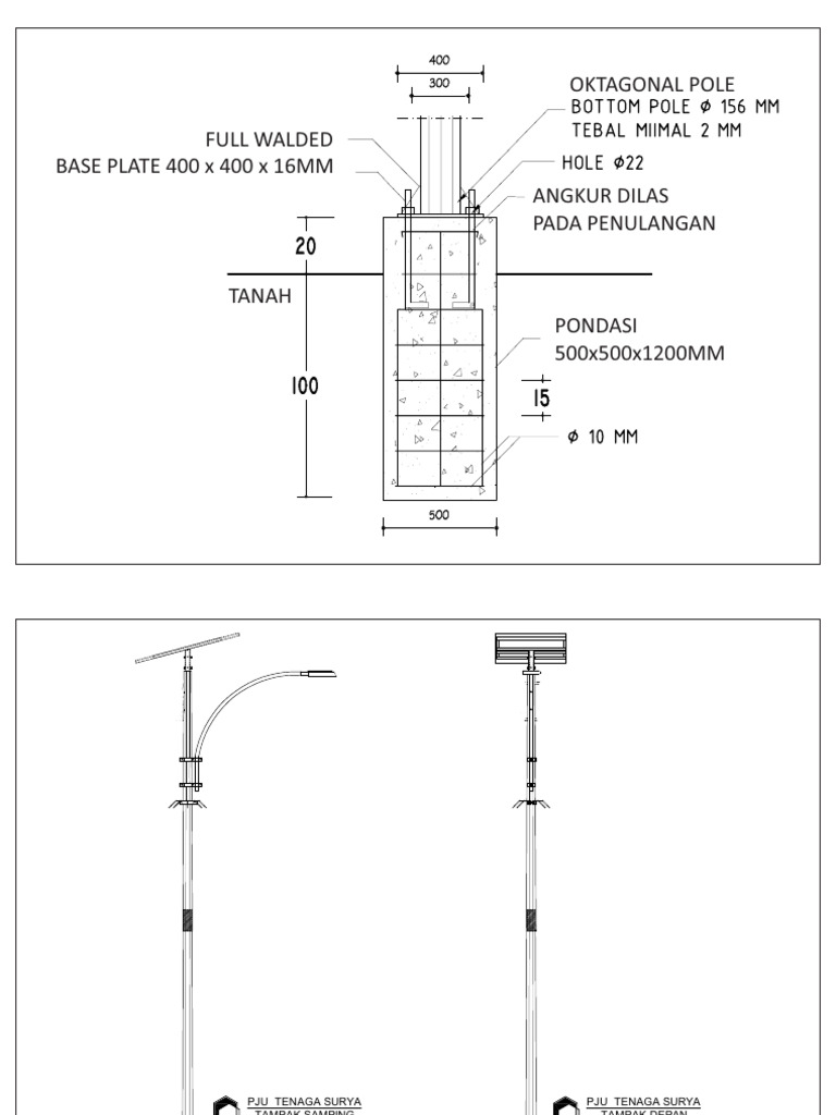 GAMBAR TEKNIS PJUTS SUNGGUH | PDF | Pengerjaan Logam