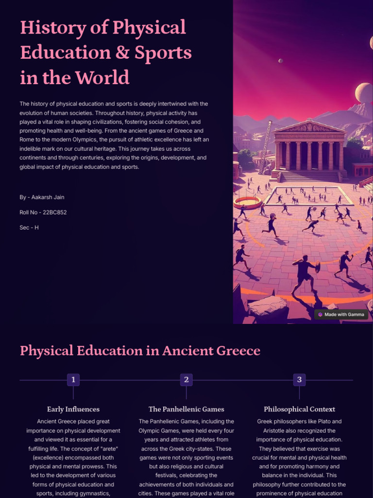 History of Physical Education and Sports in The World | PDF | Sports ...