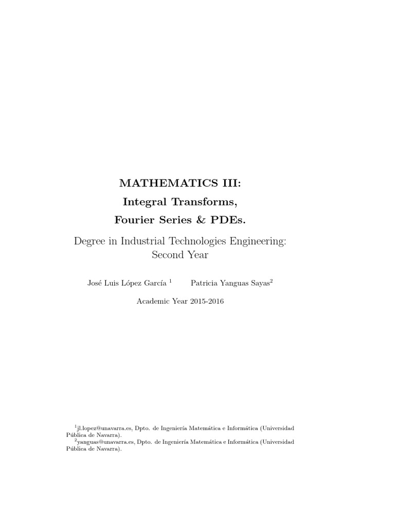Mat III Book1 | PDF | Limit (Mathematics) | Laplace Transform