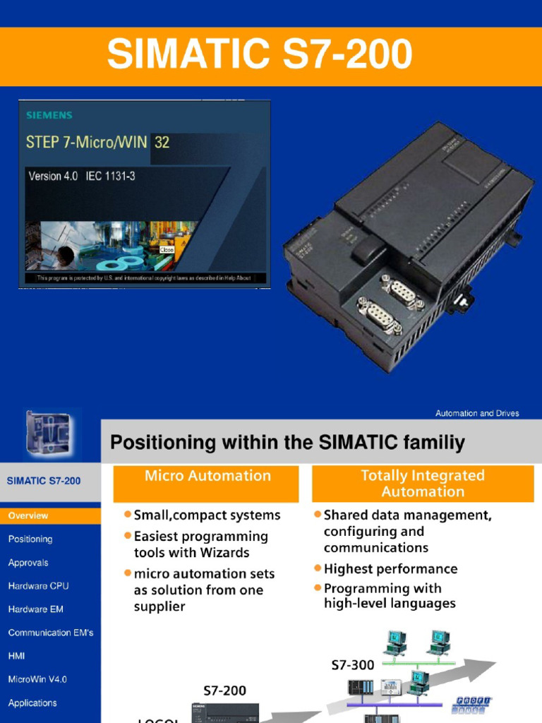 Simatic S7 200 Overview Application and Maintenance | PDF