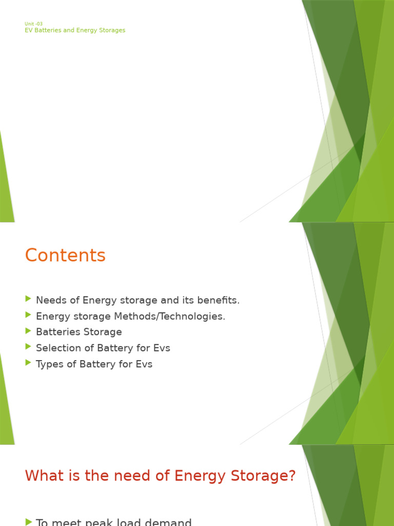 Unit - 03 EV Batteries | PDF | Lithium Ion Battery | Rechargeable Battery