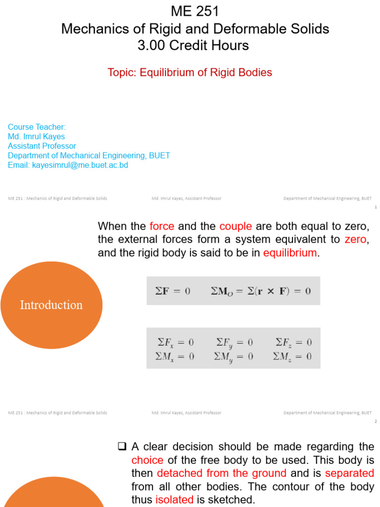 ME 251 Jan 2024 Lecture 04 | PDF | Force | Physical Quantities