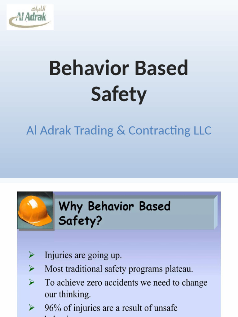 Behavior Based Safety (BBS) Training Module | PDF