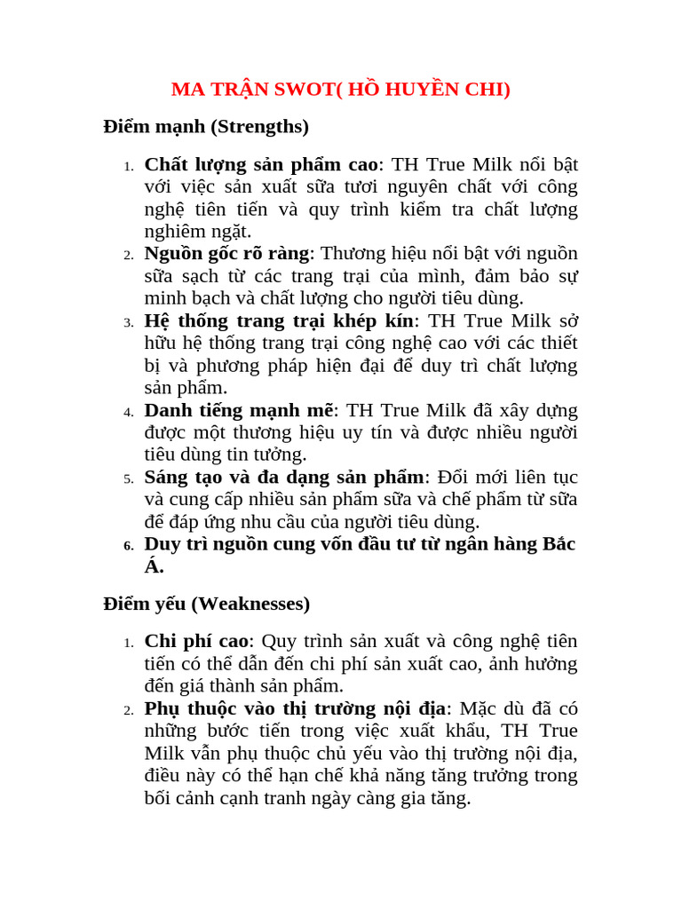 TH True Milk | PDF