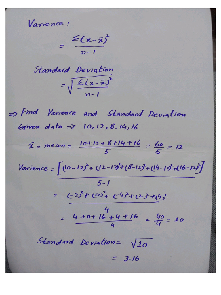 Variance and Standard Deviation | PDF