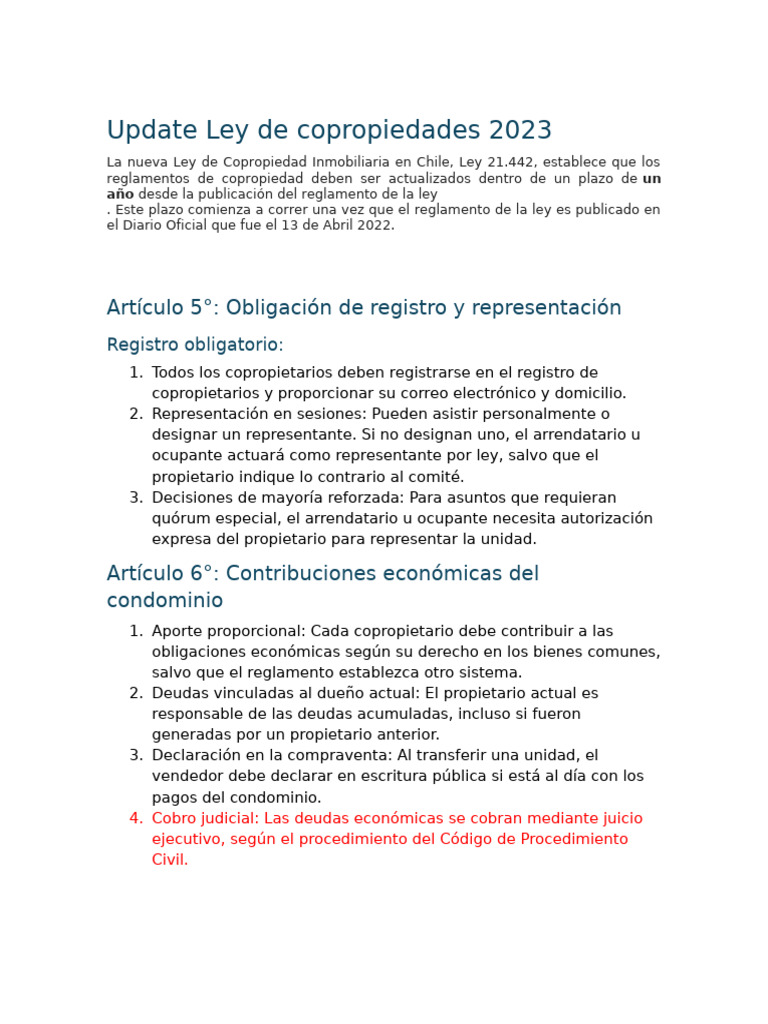 Ley de Copropiedad Update. | PDF | Condominio | Gobierno