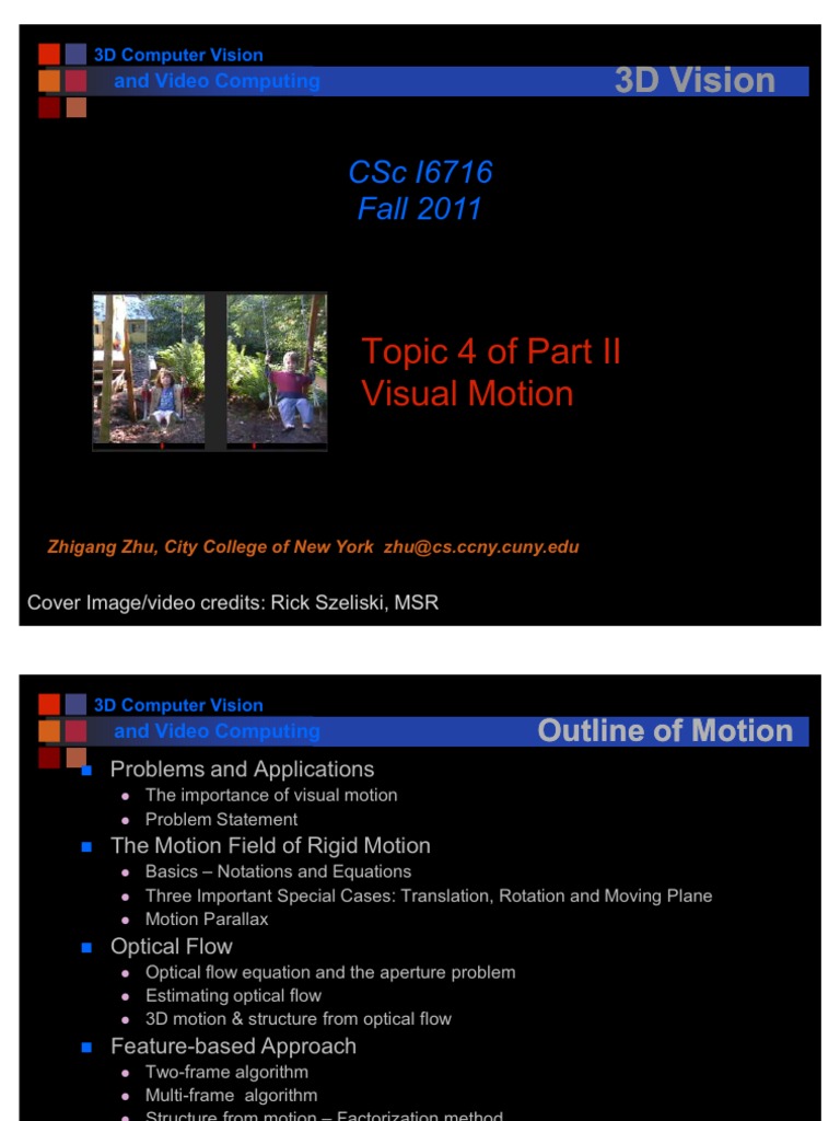 3D Vision | PDF | Stereoscopy | Computer Vision