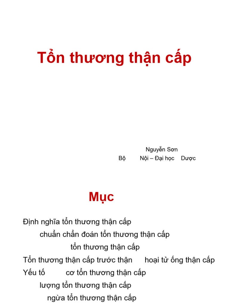 Suy Than Cap - BS SON LAM | PDF