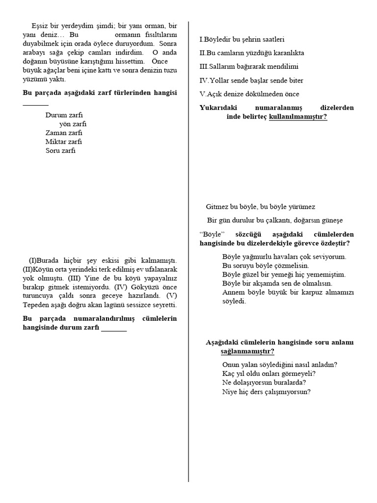 Zarflar Test 5 | PDF