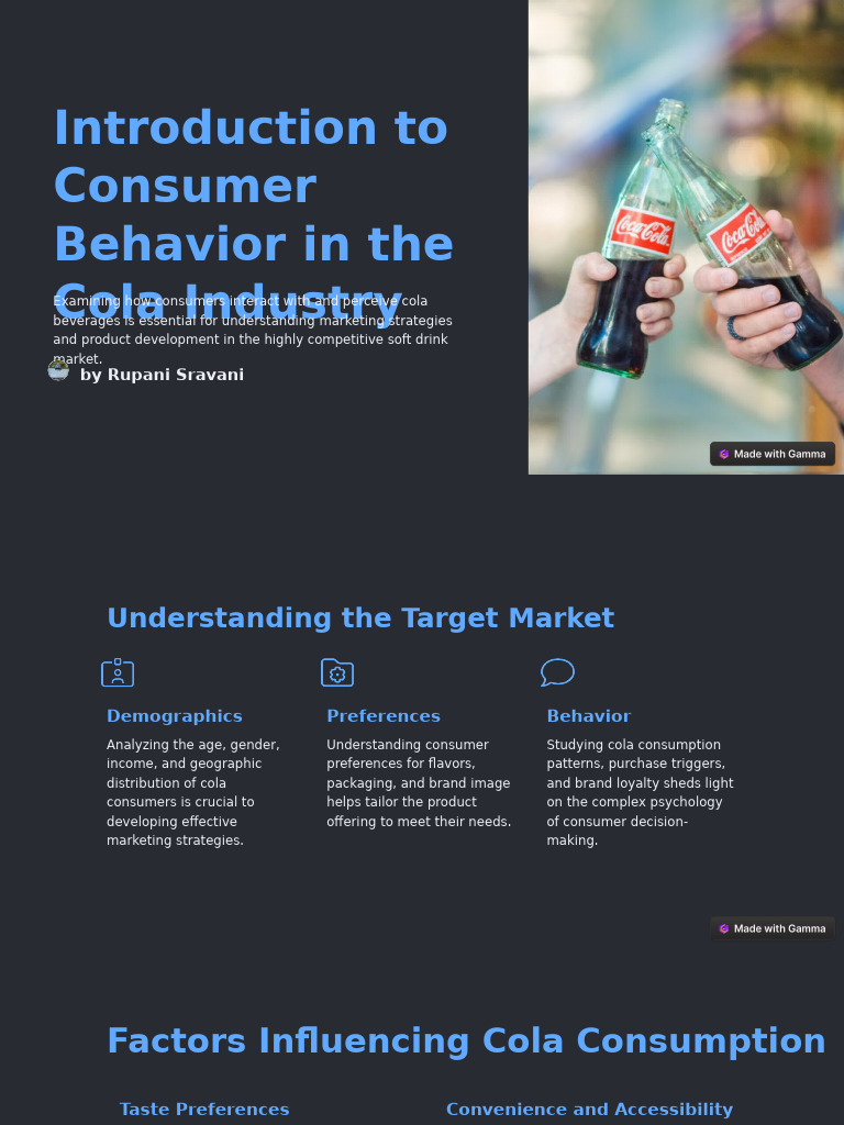 Consumer Behavior in the Cola Industry | PDF | Brand | Pricing