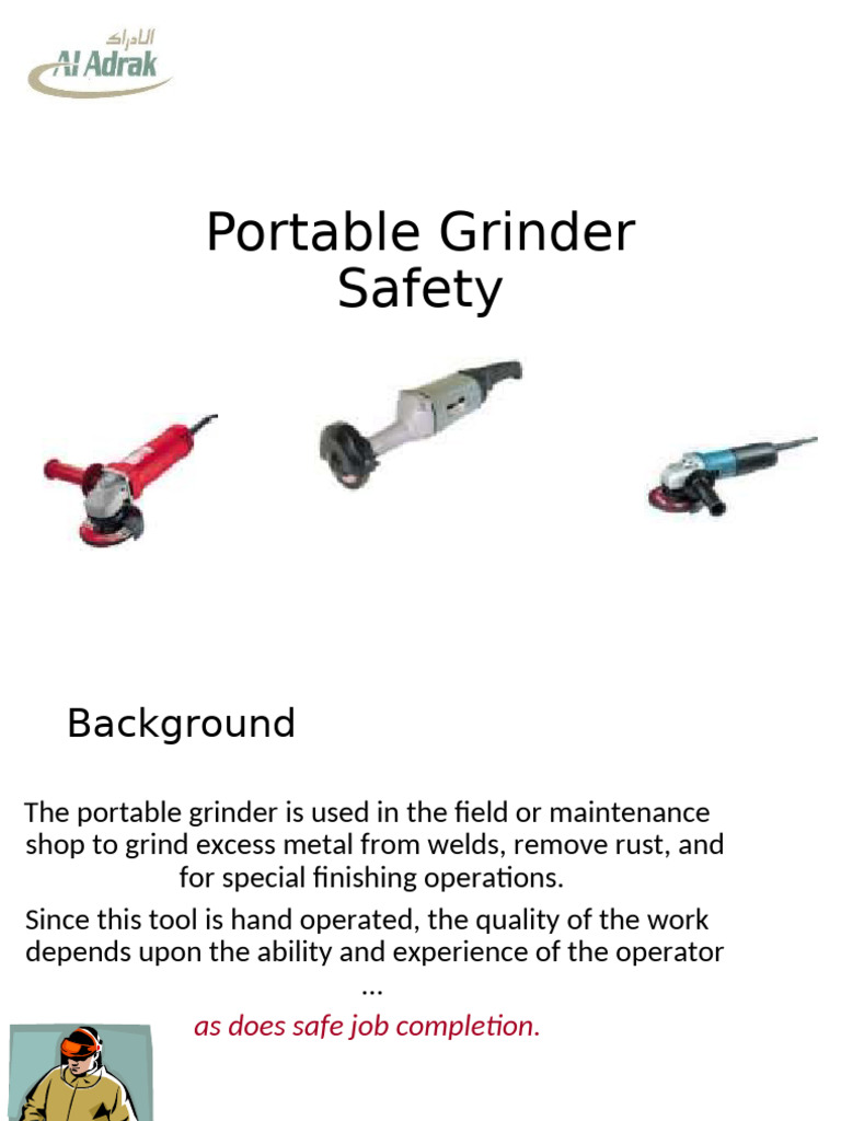 Portable Grinder Safety Guidelines | PDF | Grinding (Abrasive Cutting)