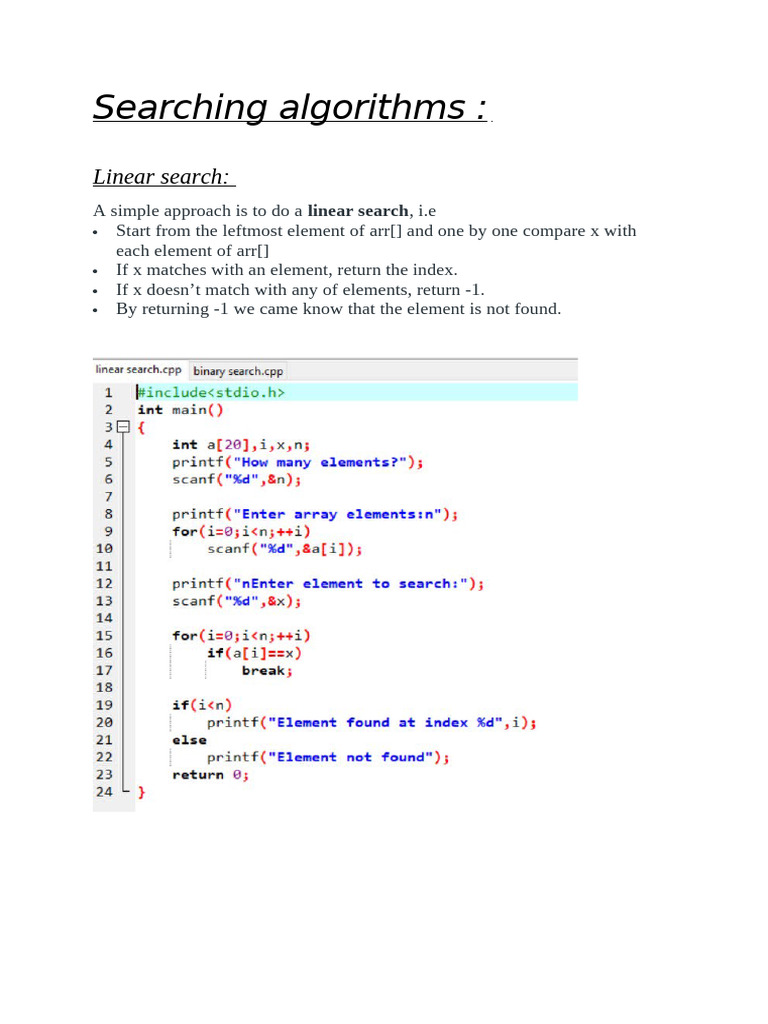 Searching Algorithms | PDF