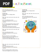 Save The Planet Song | PDF