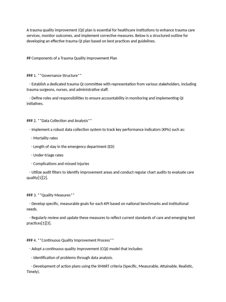 Trauma & Resuscitation QI Guide | PDF | Cardiopulmonary Resuscitation ...