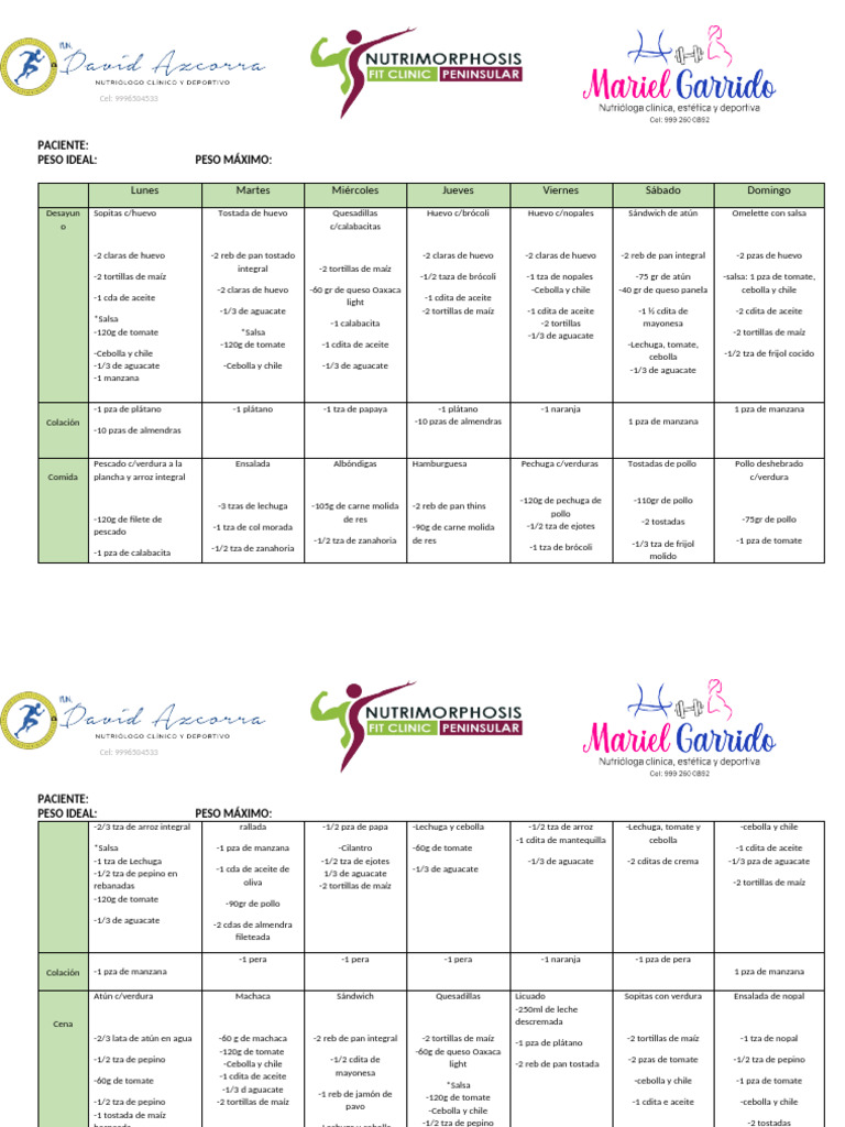 1300 kcal (HC 50_25 162.5g_2c P 20_25 65g_2c L 30_25 43.3g) | PDF ...