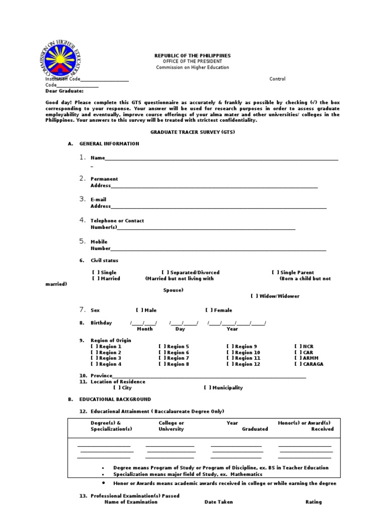 Graduate Tracer Study | Bachelor Of Science | Academic Degree