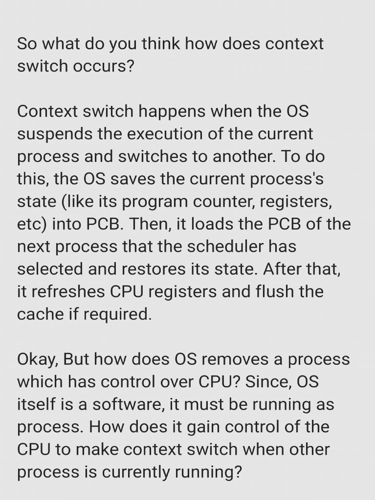 Context Switch | PDF
