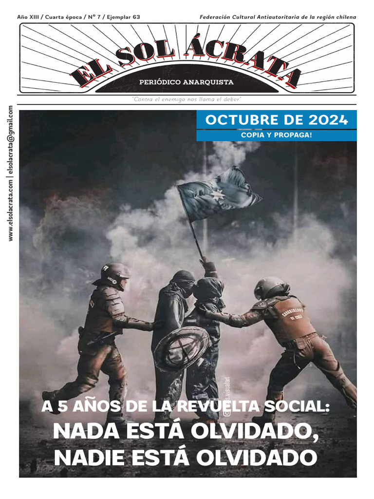 El Sol Acrata nc2b07 Ejemplar 63 Octubre de 2024 | PDF