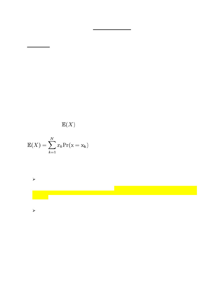 Expected Value | PDF | Expected Value | Probability Density Function