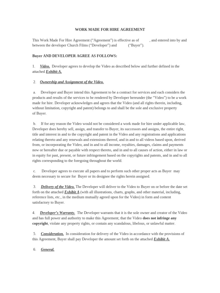 Video Contract For BOLD NATION | PDF | Copyright | Common Law