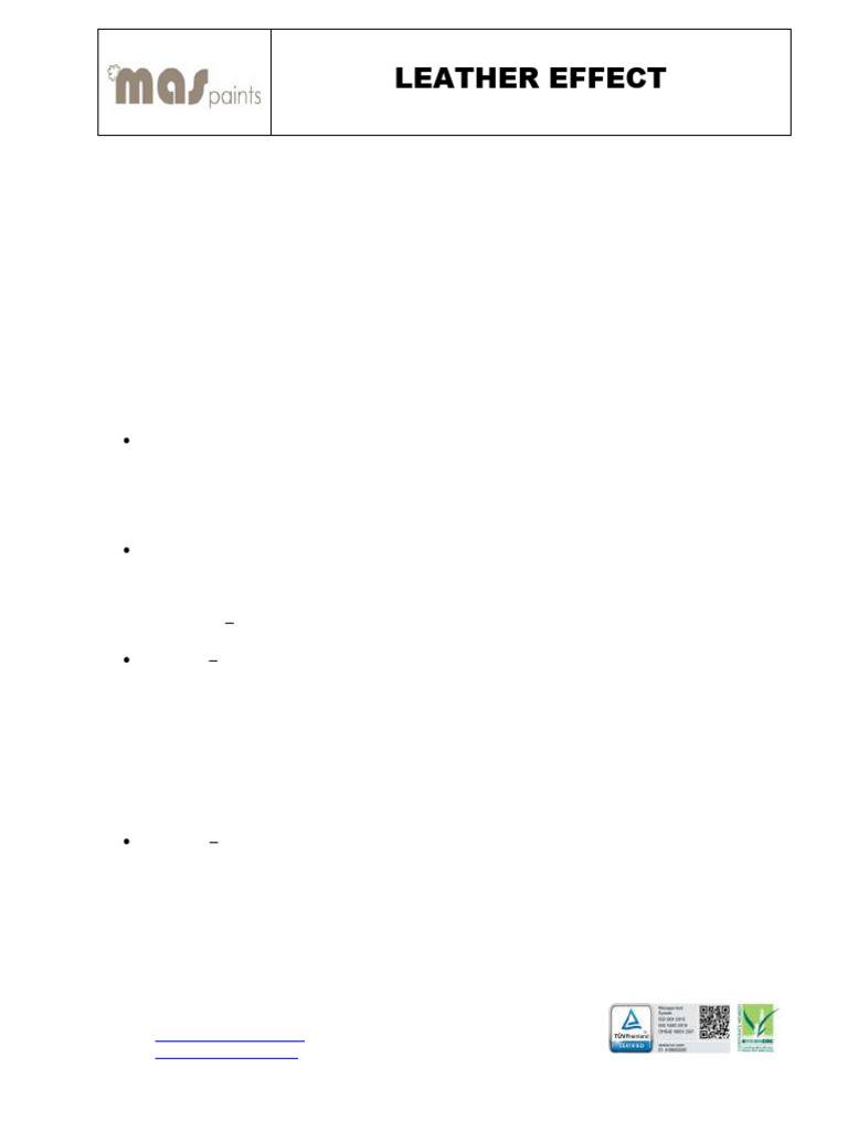 Leather Effect Datasheet | PDF | Paint | Varnish