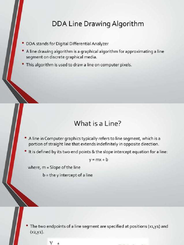 DDA ALGORITHM - UNIT 1 | PDF DDA ALGORITHM - UNIT 1 | PDF