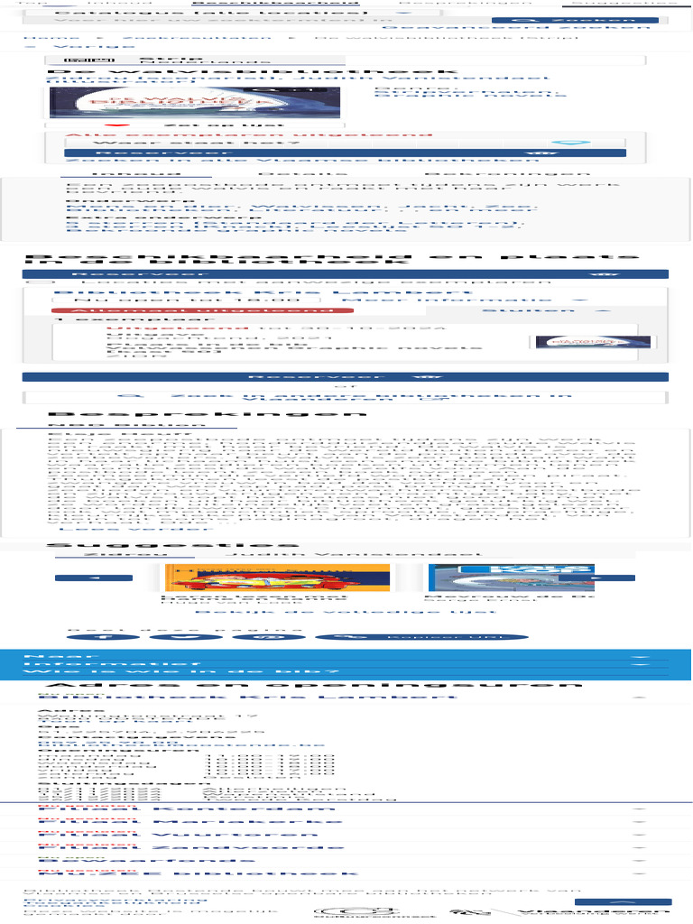 De walvisbibliotheek - Zidrou Bibliotheek Oostende | PDF