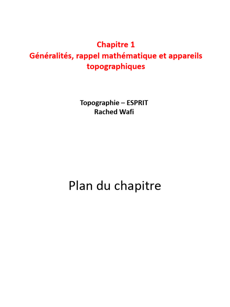 Appareils topographiques et applications | PDF | Topographie