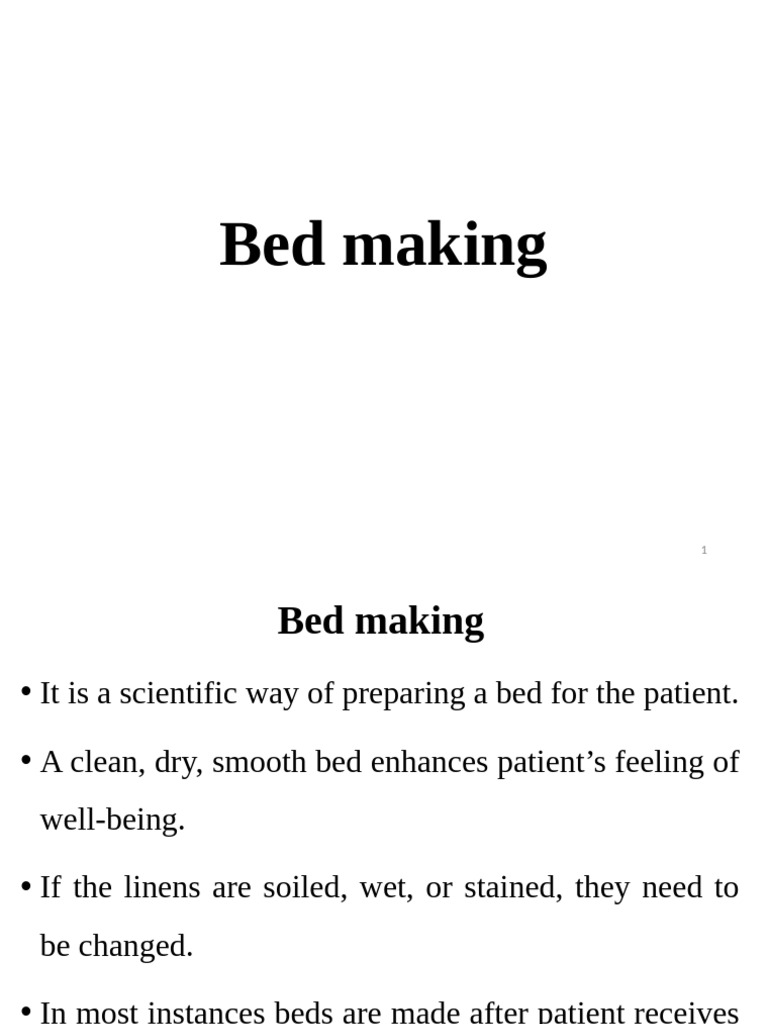 Bed Making | PDF | Bed | Bedding