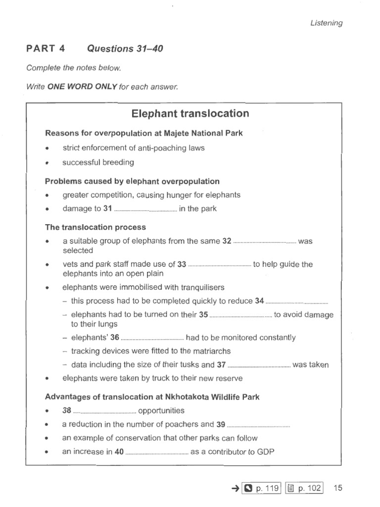 C18T1S4 - Elephant Translocation | PDF