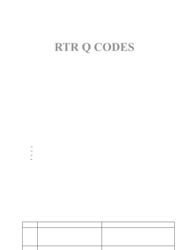 RTR Q Codes | PDF | Atmospheric Pressure