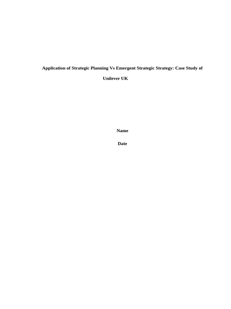 Complete Application of Strategic Planing | PDF | Strategic Management ...