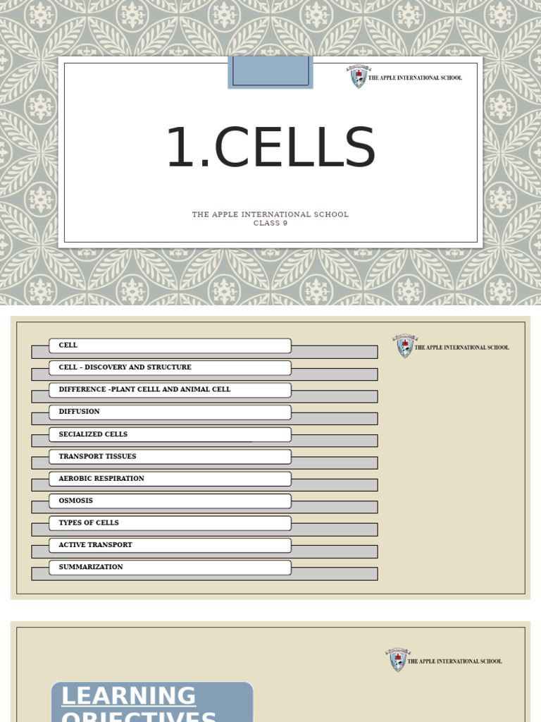 Cells - Chapter 1 (a) | PDF | Cell (Biology) | Cellular Respiration